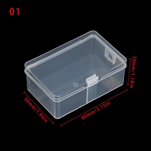 Plastic 13 Styles Clear Small Square Storage Box For Jewelry Embroidery ...