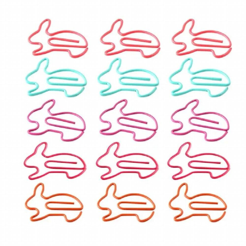 50Pcs Rabbit Shaped Bag Clips Files Clamp Paper Clamp Metal Paper Pin ...
