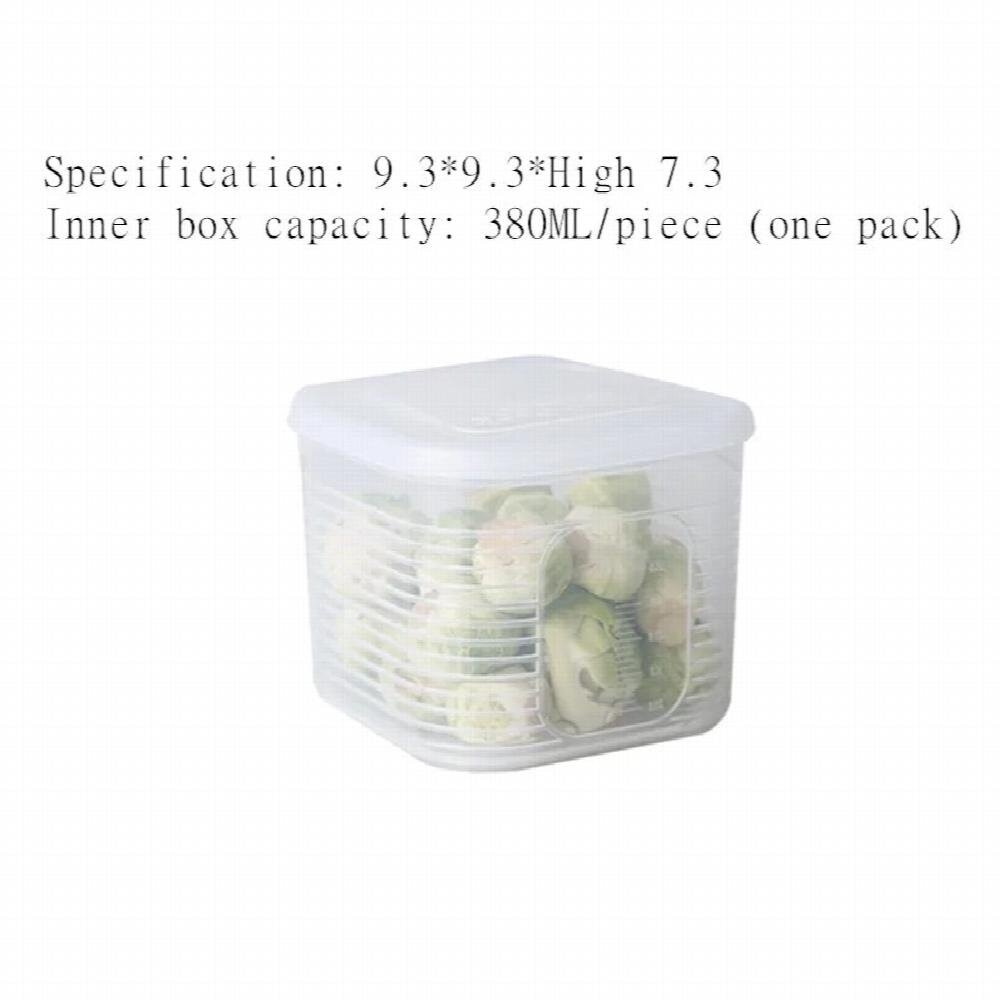 Grid Refrigerator Food Storage Box Plastic Kitchen Transparent Food ...