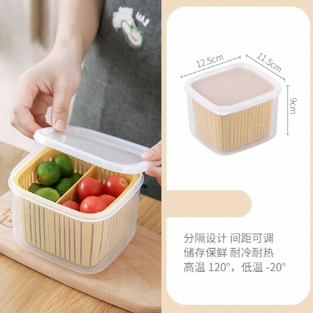 Kitchen Onion Ginger Garlic Storage Box Layered Compartment Drained ...