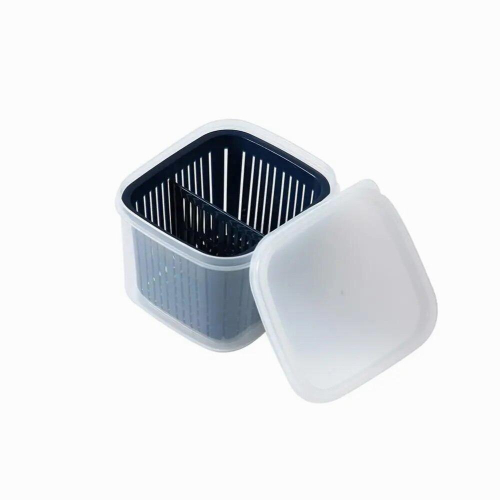 2 Grids Fresh-Keeping Box Kitchen Refrigerator Fruit And Vegetable ...