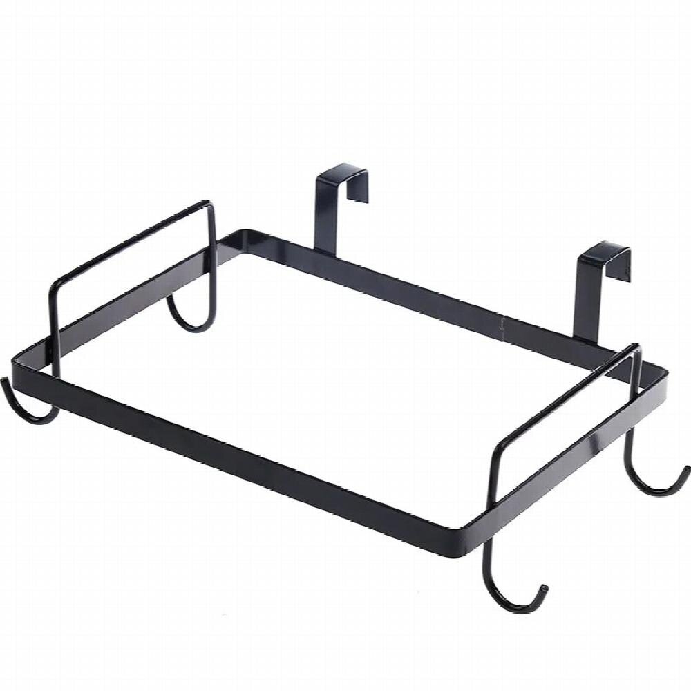 Metal Trash Rack Kitchen Cupboard Door Back Hanging Plastic Waste Bag ...