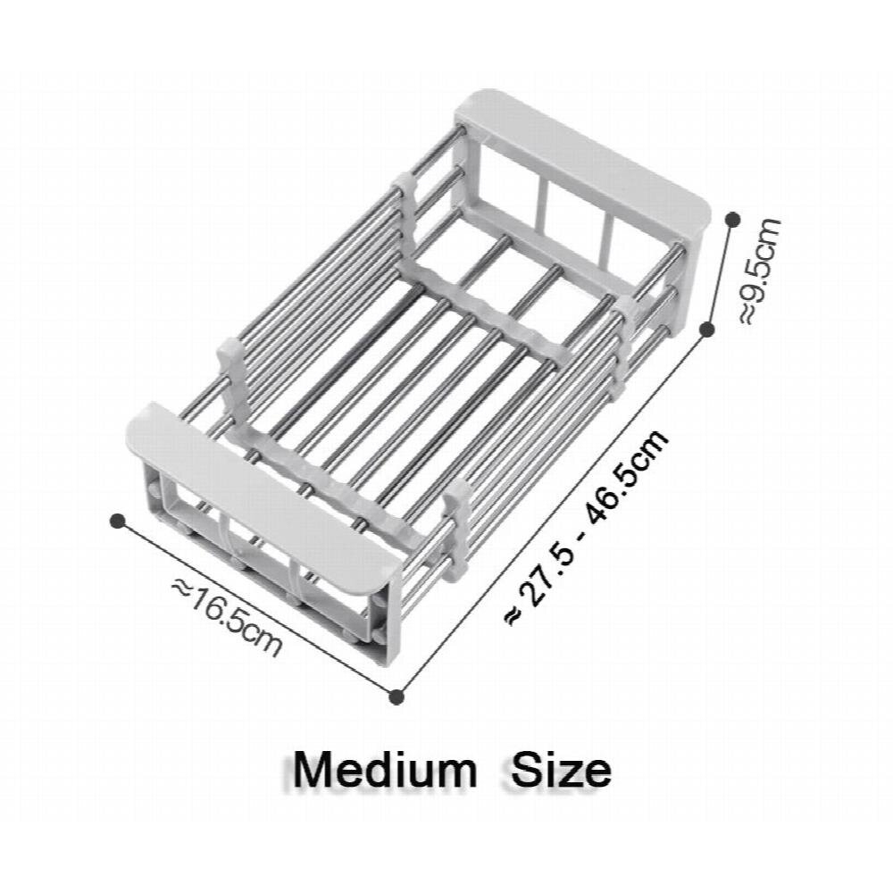 Adjustable Stainless Steel Sink Rack Sink Dish Rack Dish Holder Kitchen ...