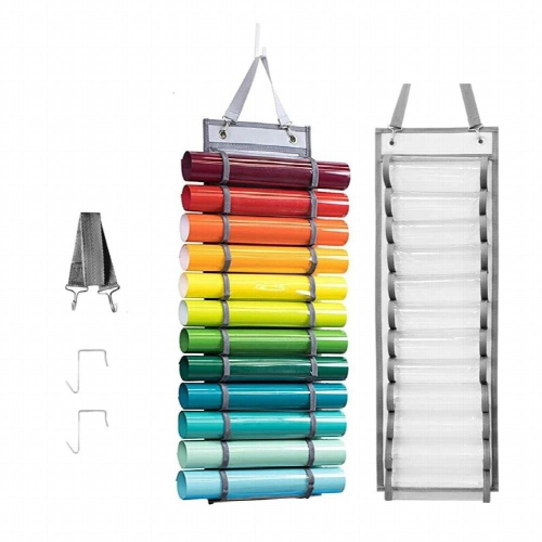 12 Roll Compartments Vinyl Storage Organizer,Wall Mount Vinyl Roll ...
