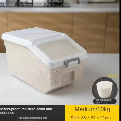10KG Rice Storage Box Rice Dispenser Rice Container Grain Storage Jar ...