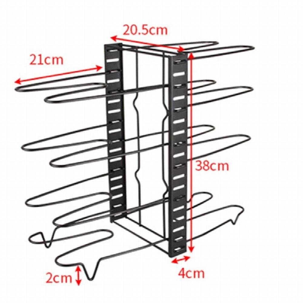 8 Layer Kitchen Storage Rack DIY Pan Shelf Organizer Adjustable Dish ...