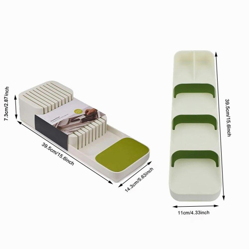 Kitchen Accessories Storage Box Plastic Block Holder Drawer Knives Fork ...