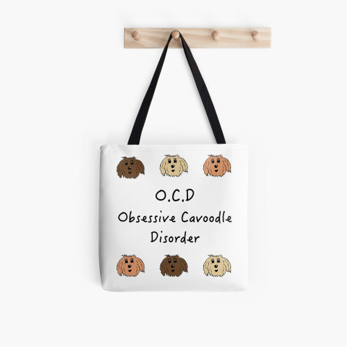 Tote Bags OCD Obsessive Cavoodle Disorder Grocery for School Library ...