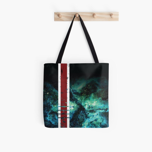 Tote Bags Mass Effect Tribute Armor Stripe Grocery for School Library ...
