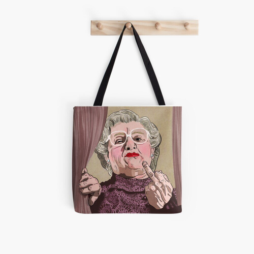 Tote Bags Mrs Doubtfire middle finger - Illustration - Robin Williams ...