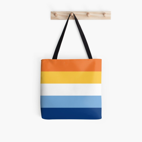 Tote Bags AROACE Flag (orange and blue) Aro Ace Aromantic Asexual Queer ...