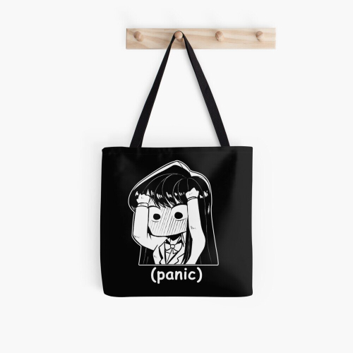 Tote Bags Funny Manga Panic Chibi Komi San Meme Grocery for School ...