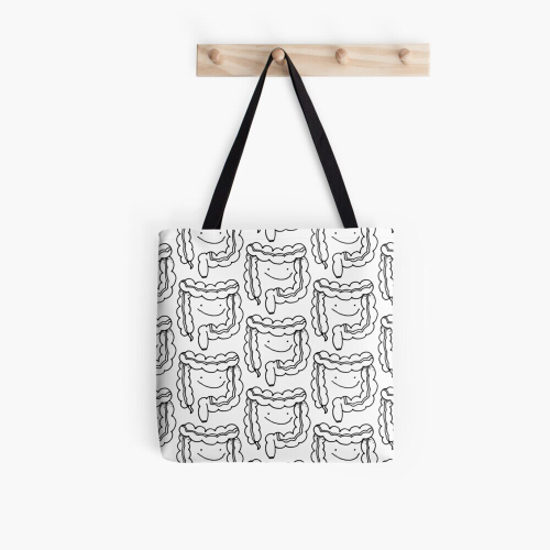 Tote Bags Happy intestine Tattoo Grocery for School Library Gym on OnBuy