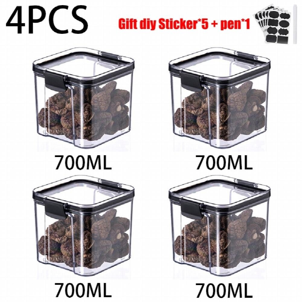 Plastic Food Storage Containers Sealed Cans Kitchen Storage Box ...