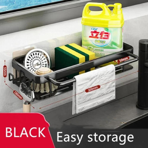 Kitchen Drainage Rack Sponge Storage Wall Mounted Storage Rack Soap ...