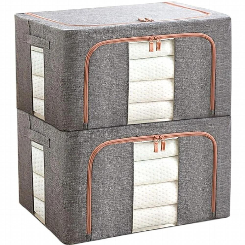 Stackable Storage Bins, Closet Organizer Boxes With Windows & Zippers ...