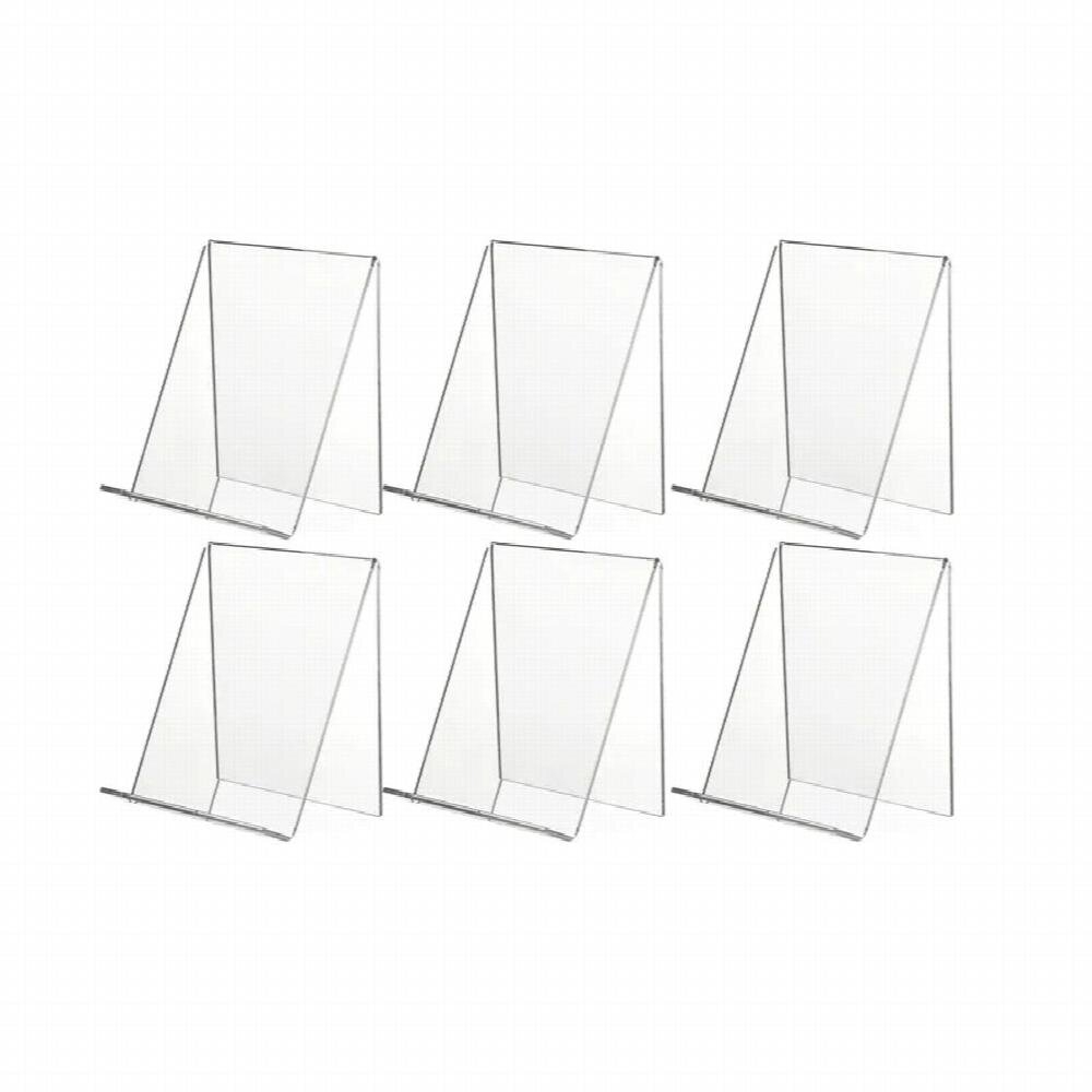 6 Pack Acrylic Book Stand,Clear Acrylic Display Stand, Clear Holder For ...