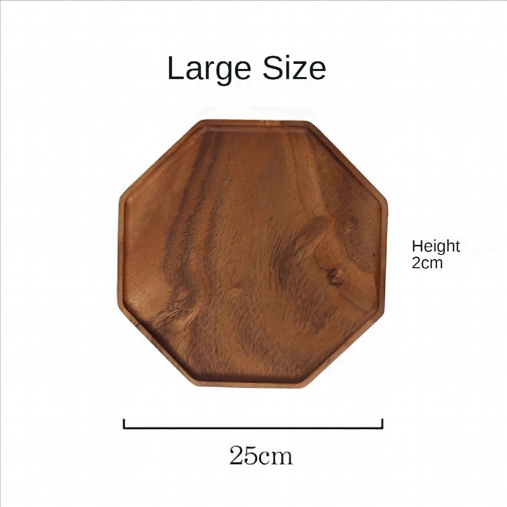 Octagonal Tray Solid Wood Pallet Japanese Storage Supplies Tea Set Food ...