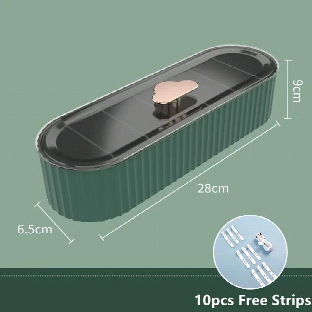 Cable Storage Box Power Strip Wire Case Plastic Home Organizer With Lid ...