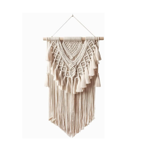Small Wall Decoration - Macramé - Beige on OnBuy