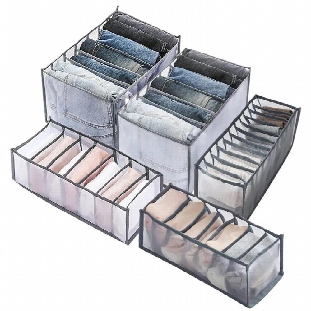 Drawer Organiser Foldable Mesh Storage Box For Scarves Jeans Foldable ...