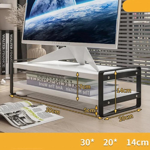 Computer monitor increased rack office desktop keyboard storage rack ...