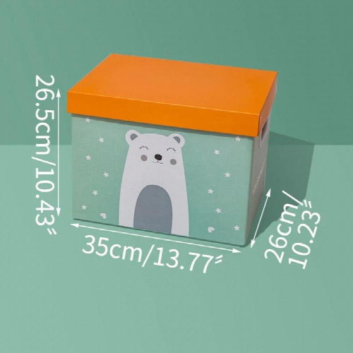 Cartoon Animal ChildrenS Toy Box Foldable Paper Storage Box Room ...