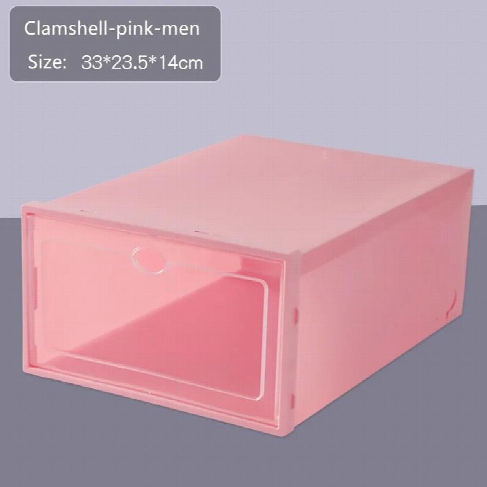 4pcs Foldable Box Transparent Plastic Shoe Rack Storage Stackable ...