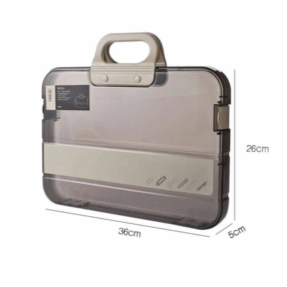 Portable File Box High Handle File Folder Office Organizer Document A4 ...
