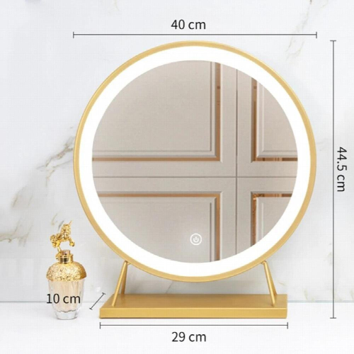 LED Light Mirror Desktop Decorative Mirror USB Mirrors Home Dressing ...