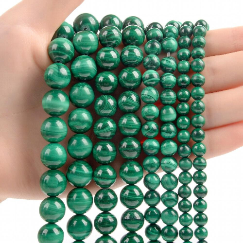 (Malachite White-8mm about 46 pcs 3mm) Malachite Natural Stone Beads ...