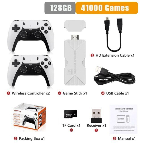 P5 PRO Video Game Console 2.4G Double Wireless Controller Game Stick 4K ...