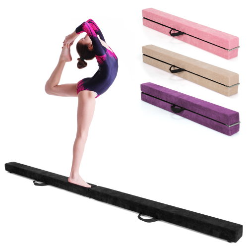 7FT Folding Gymnastic Beam Portable Floor Balance Beam w/ Carrying ...
