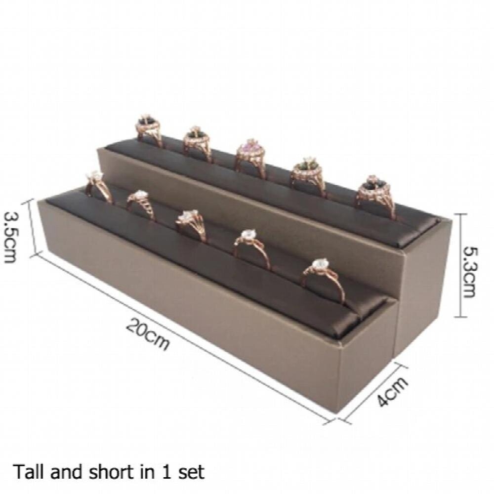 Ring Display Wedge Stand Ramp Brown Slot Showcase Jewelry Rings ...