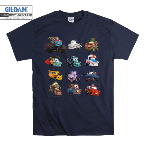 (X-Large, Navy) Disney Pixar Cars Characters Poster Mater Men Women ...