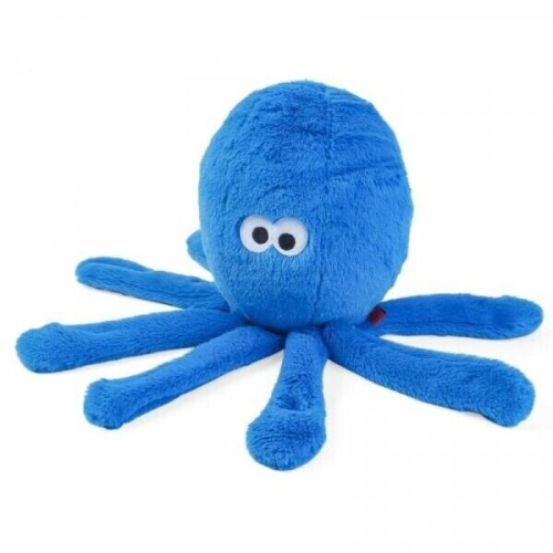 Zoon Squeaky Dog Toy Octopus Octo Poochie Sensory Soft Plush Fun Blue ...