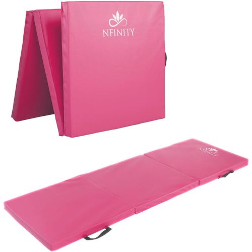(PINK) Gymnastic Tumble Mat - Non-Slip PU Leather Surface on OnBuy