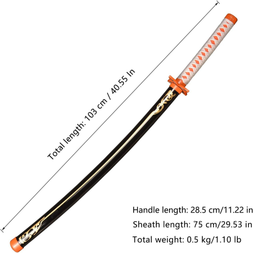 Demon Slayer Shinobu Kocho Nichirin Blade Black Sheath Wooden Cosplay ...