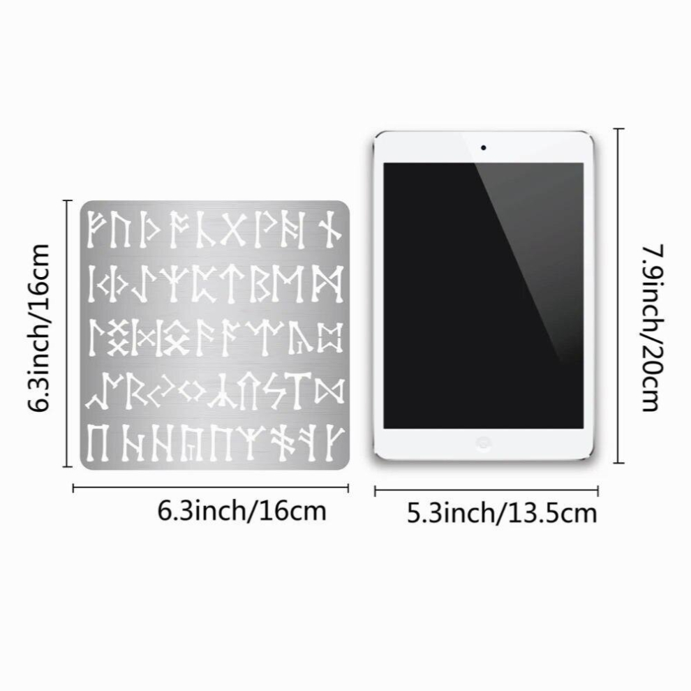 Metal Runes Stencil Ancient Alphabet Elder Futhark Plantillas Template ...