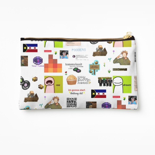 Makeup Bag dream smp memes Cosmetic Organizer Tyvek Paper Bags Zipper ...
