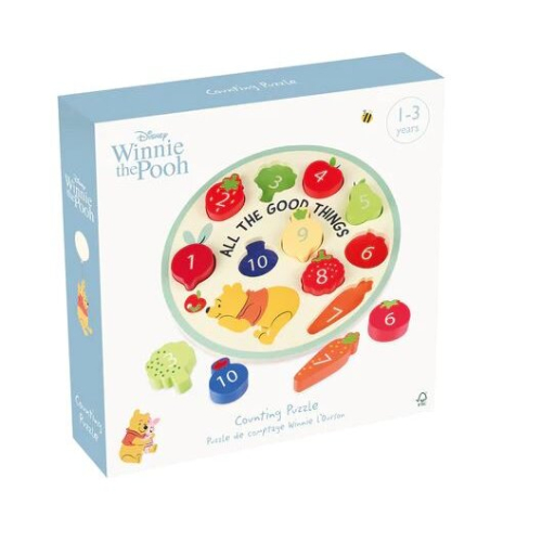 Disney Winnie the Pooh Counting Puzzle Wooden Toys Kids Toddler on OnBuy