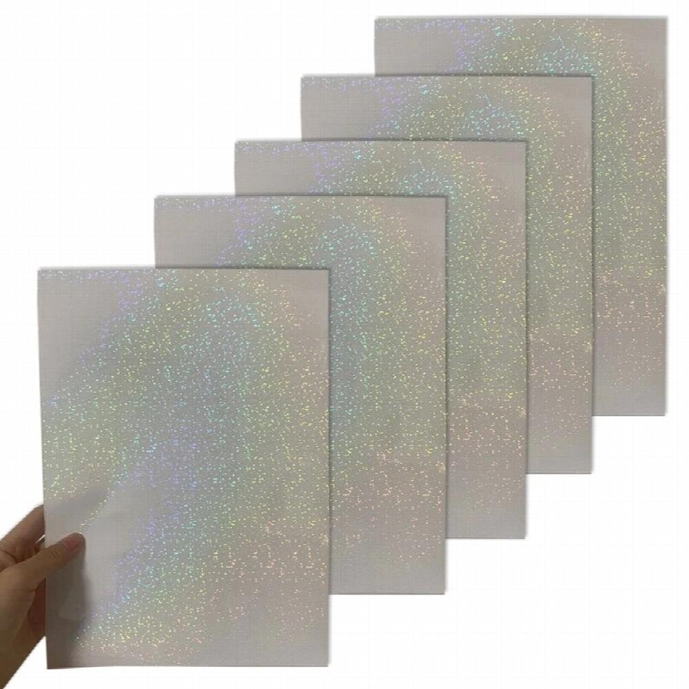 5 Sheets Epoxy Laser Film Transparent Holographic Overlay Lamination ...