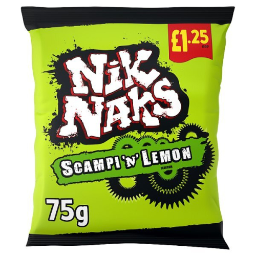 Nik Naks Scampi 'N' Lemon Flavour 75g (Case of 20, 20 x 75g) on OnBuy