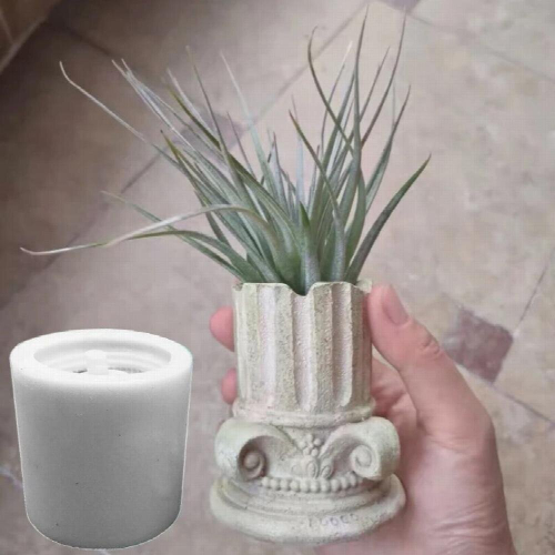 Ancient Greek Pillars Flower Pot Epoxy Resin Silicone Mold 3D Roman ...