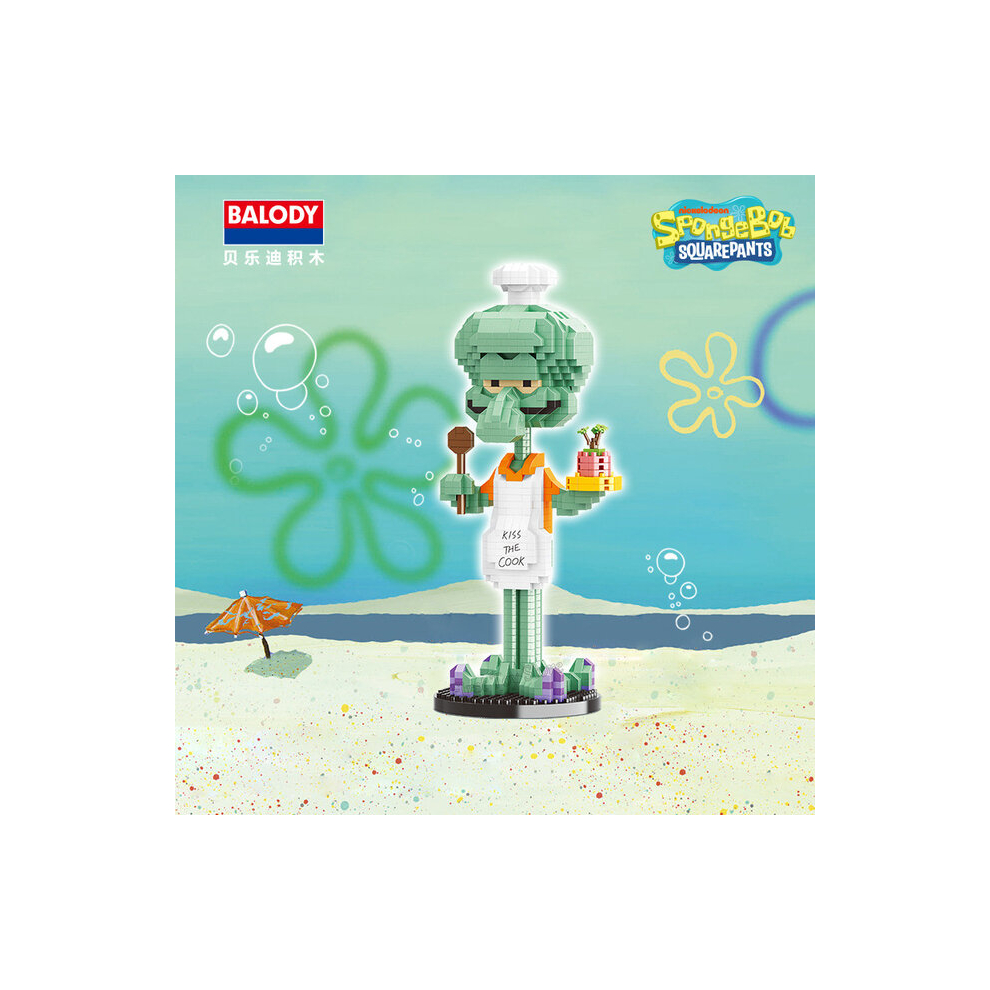 (877pcs) New SpongeBob SquarePants Cartoon Building Blocks Anime Figure ...