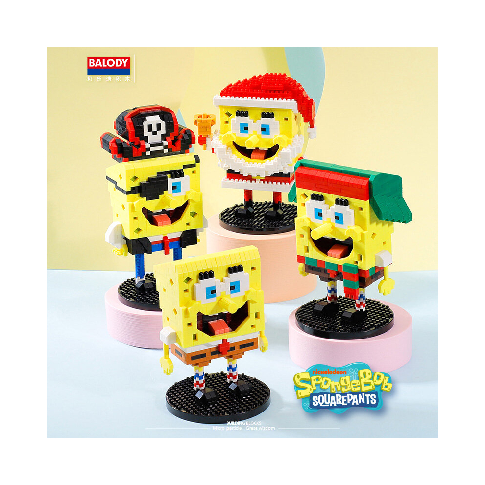 New SpongeBob SquarePants Cartoon Building Blocks Anime Figure Patrick ...