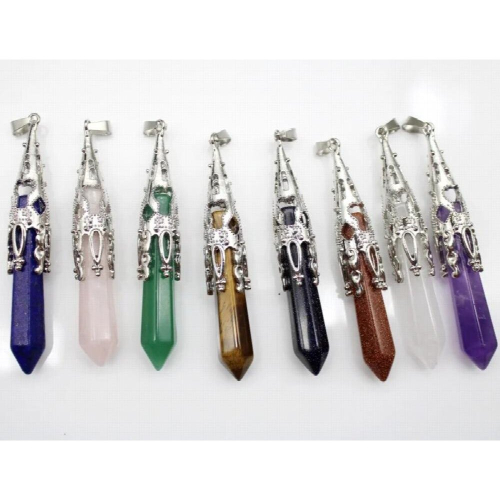 6pcs Men Women Natural Healing Gem Stone Jewelry Reiki Pyramid ...