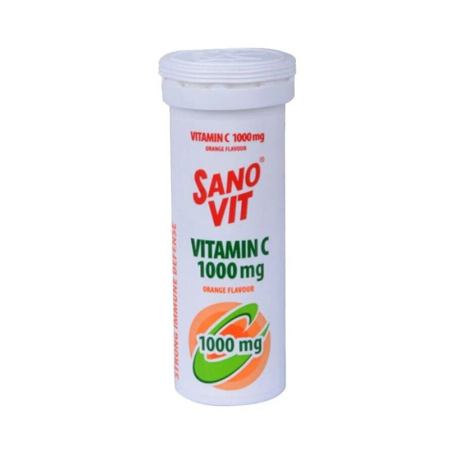 Sano Vit Vitamin C Effervescent Tablets Orange Flavour, 1000 Mg, 10 ...