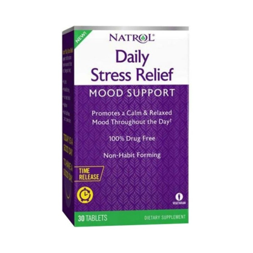 Natrol Daily Stress Relief Mood Support Time Release Tablets, Promotes ...
