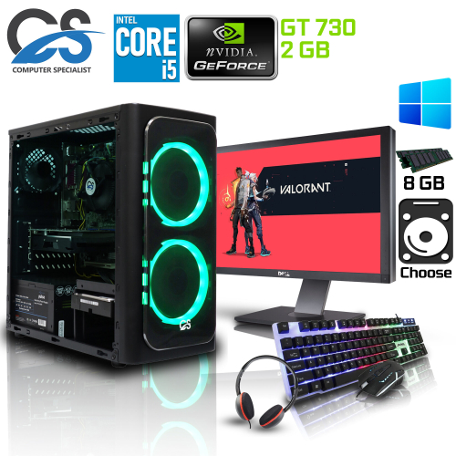 Refurbished Intel Core i5 Gaming PC Monitor Bundle 1TB HDD 8GB GT730 on ...